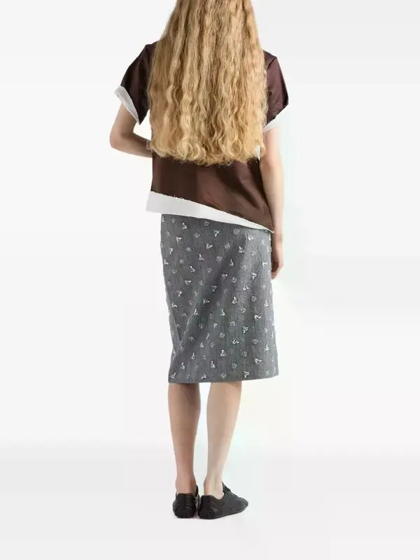 Prada Raw-cut Polo Shirt With Patch Pocket - Brown