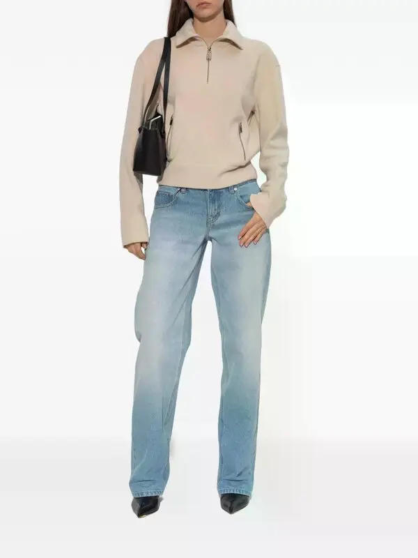 Victoria Beckham Half-zip Milano Sweater - Neutrals