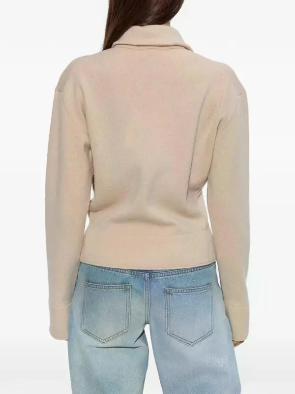 Victoria Beckham Half-zip Milano Sweater - Neutrals