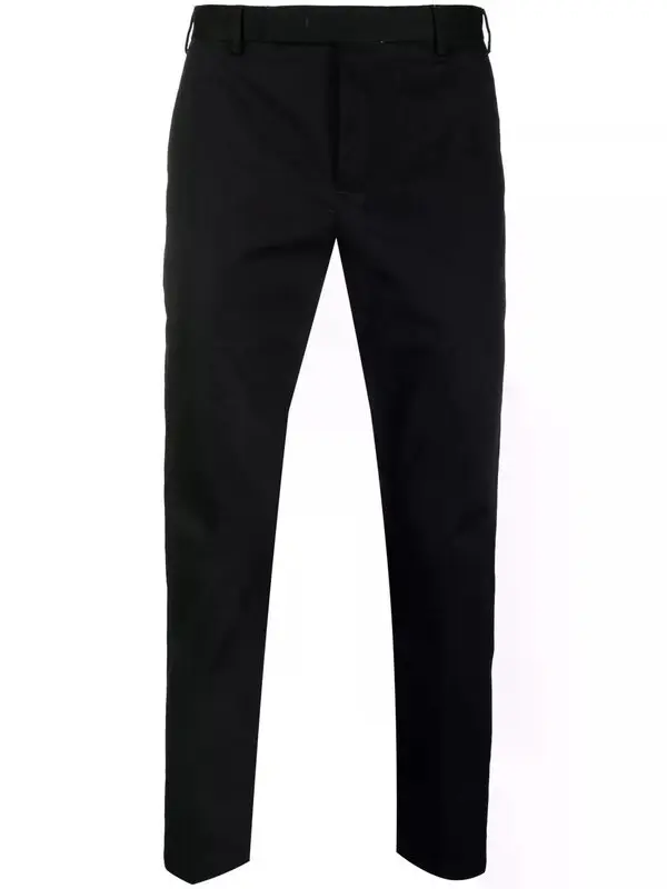 PT TORINO Slim-fit Cropped Trousers - Black