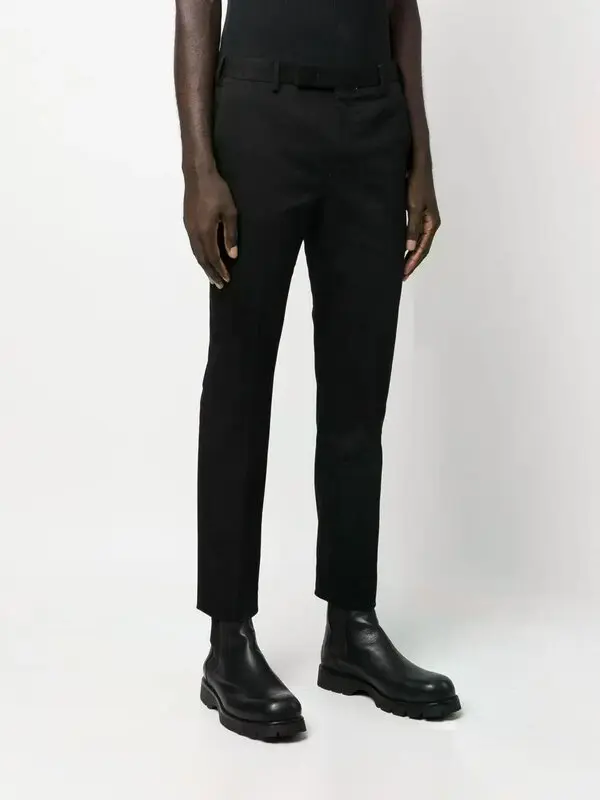 PT TORINO Slim-fit Cropped Trousers - Black