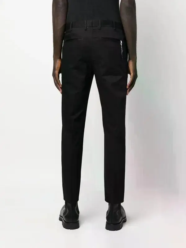 PT TORINO Slim-fit Cropped Trousers - Black