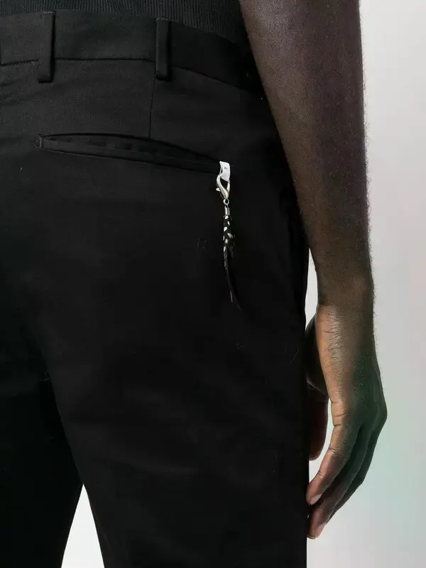 PT TORINO Slim-fit Cropped Trousers - Black