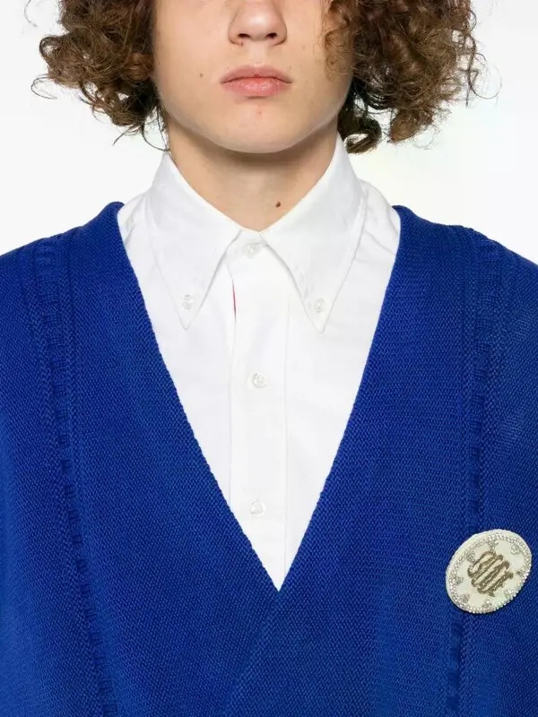 BODE Double-breasted Cardigan - Blue