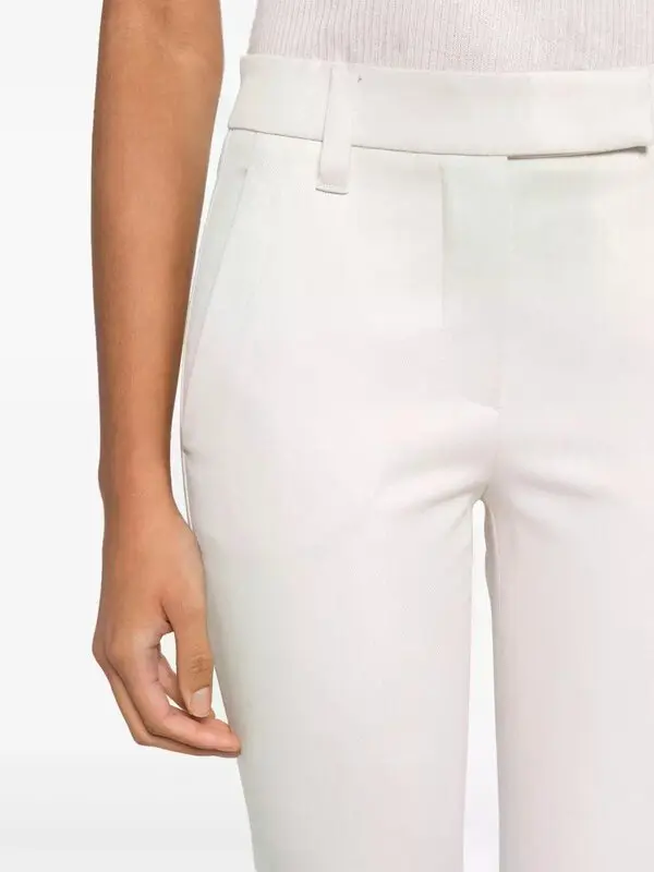 Brunello Cucinelli Slim-fit Cropped Cotton Trousers