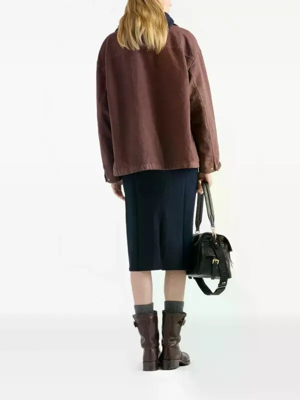 Prada Jacket With Logo - Brown
