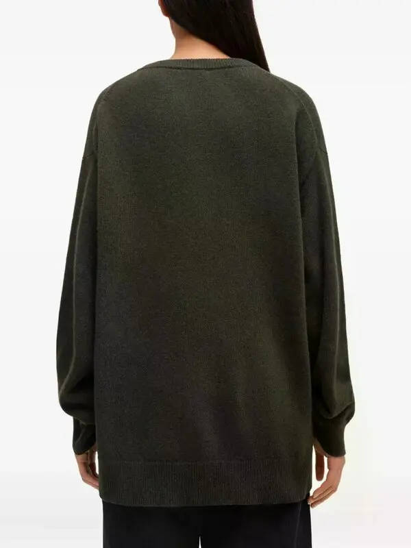 GANNI Cherry Print Graphic Wool Blend Sweater