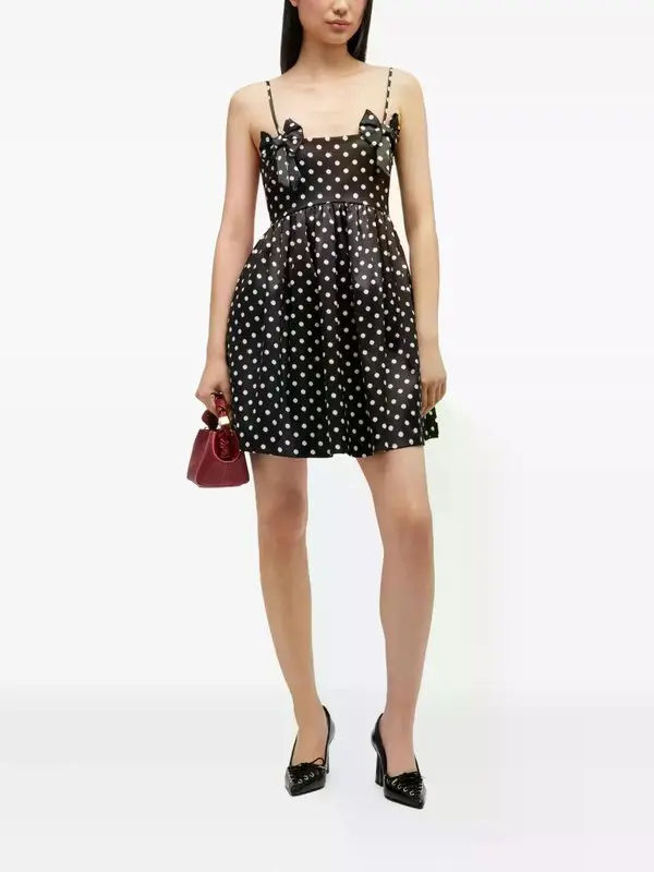 GANNI Polka-dot Bow Mini Dress