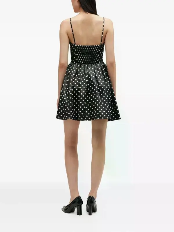 GANNI Polka-dot Bow Mini Dress
