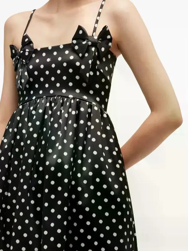 GANNI Polka-dot Bow Mini Dress