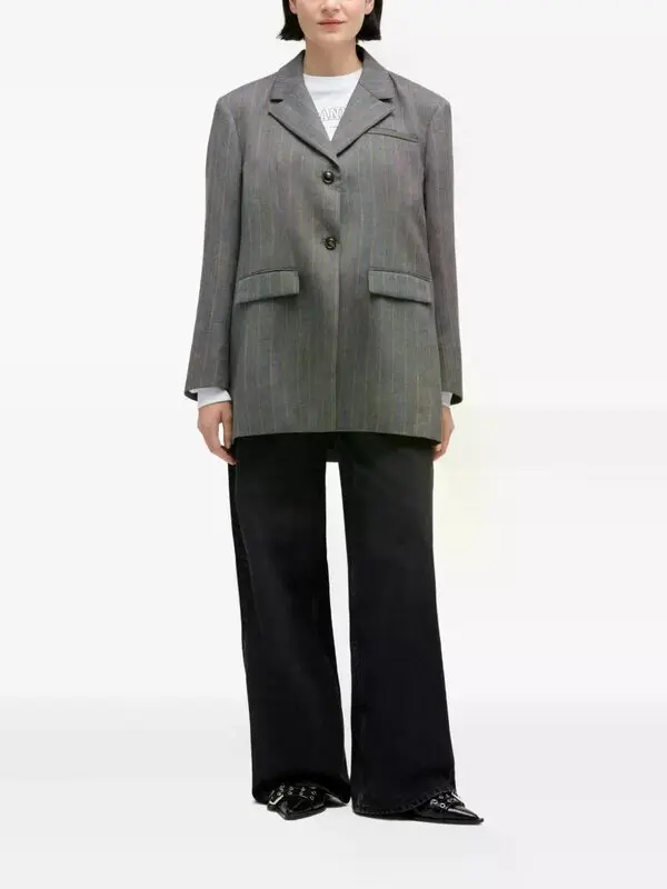 GANNI Pinstripe Blazer