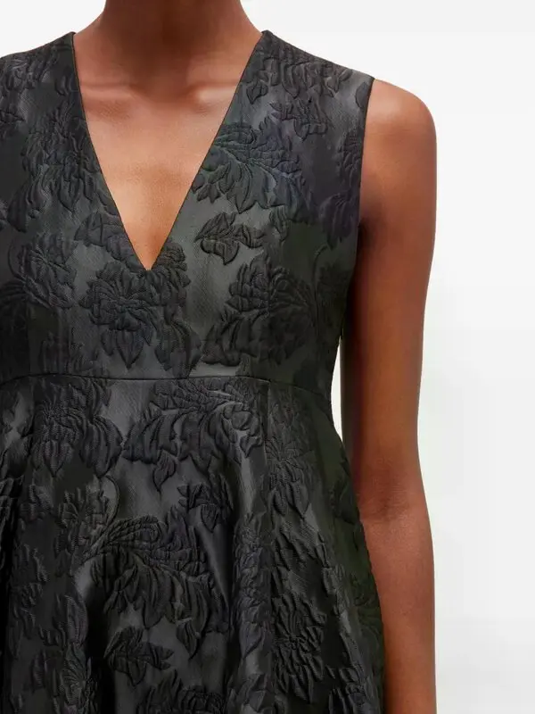 GANNI Floral Bow Midi Dress