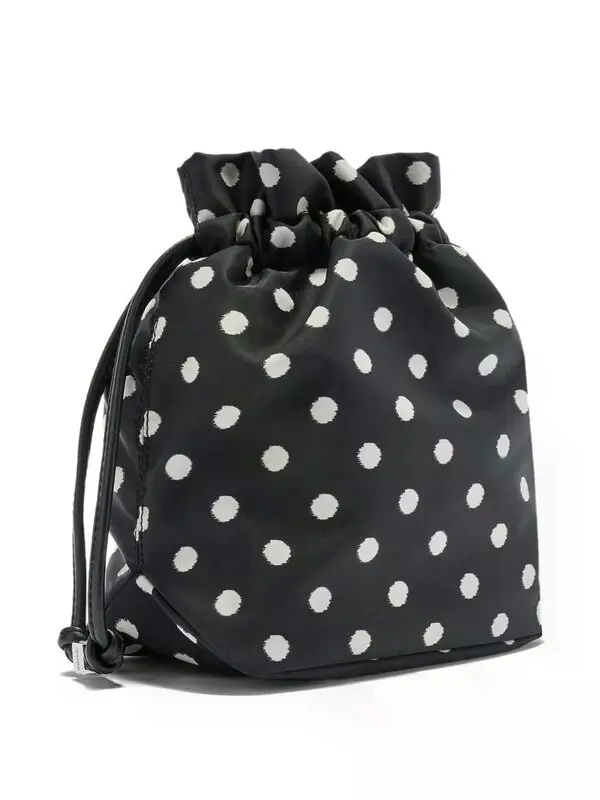 GANNI Polka Dot Bucket Bag - Black