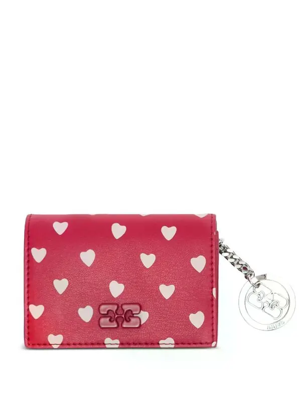 GANNI Bou Card Holder With Flap With Dots