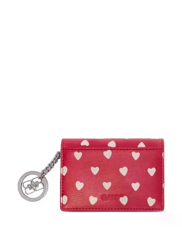 GANNI Bou Card Holder With Flap With Dots