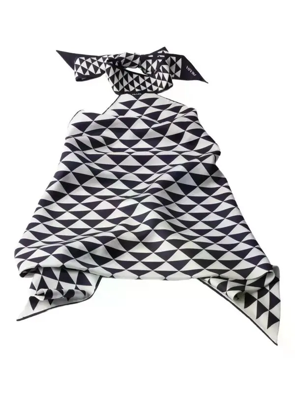 Prada Printed Silk Halterneck Top