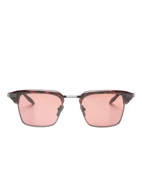 AKONI Euclid Square-frame Sunglasses - Brown