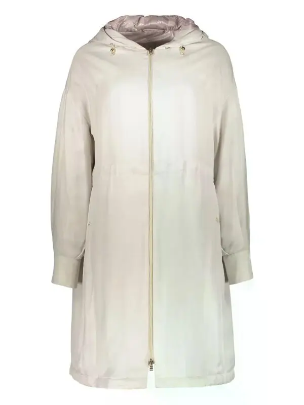 Herno Zip-up Hooded Coat - Neutrals