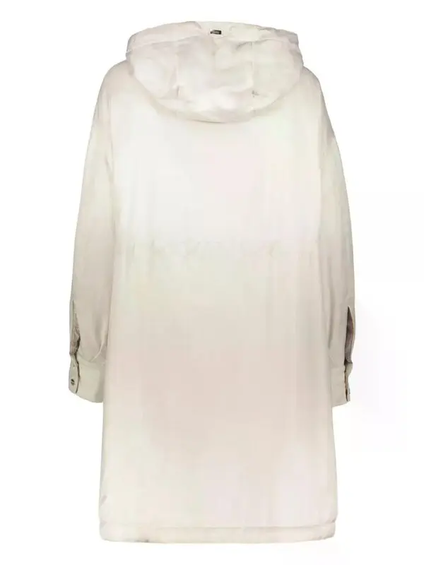Herno Zip-up Hooded Coat - Neutrals