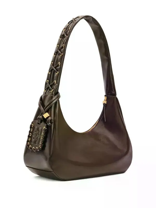 GANNI Shoulder Bag With Logo Charm