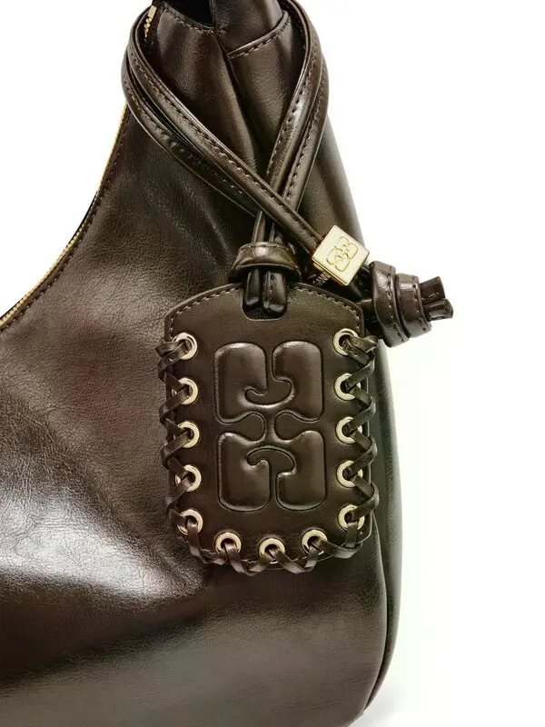 GANNI Shoulder Bag With Logo Charm