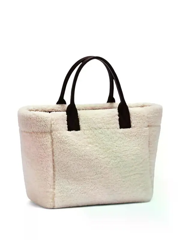 GANNI Logo-appliqué Tote Bag - Neutrals