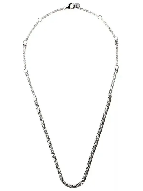 ALINKA 18kt White Gold Riviera Diamond Necklace - Silver