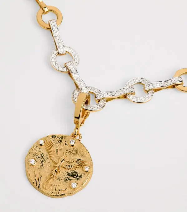 AZLEE Diamond And Phoenix Coin Charm