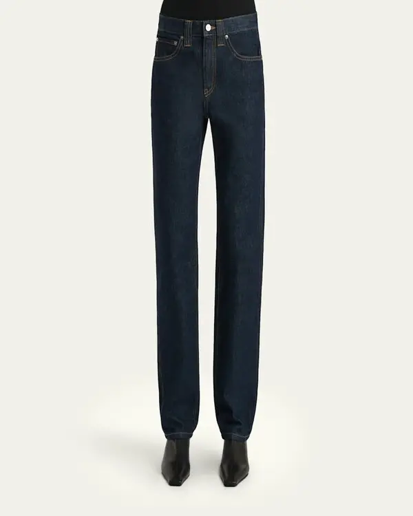 Khaite Farley Mid-rise Straight-leg Jeans