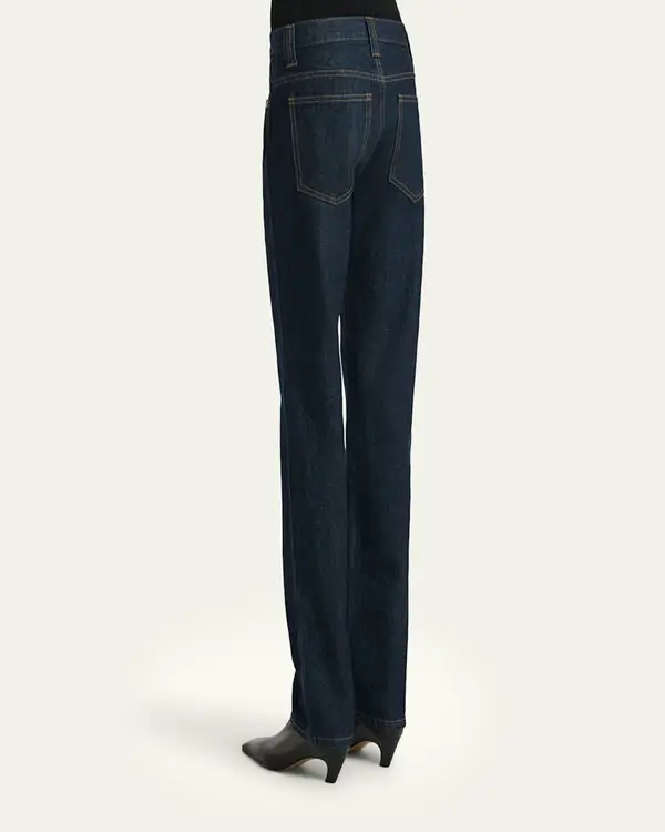 Khaite Farley Mid-rise Straight-leg Jeans