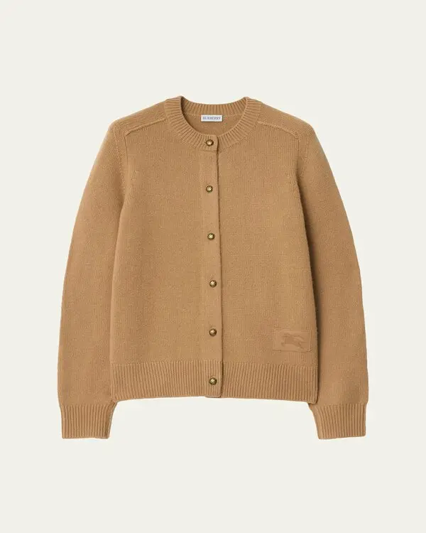 Burberry Clara Cashmere Crewneck Cardigan - Butterscotch