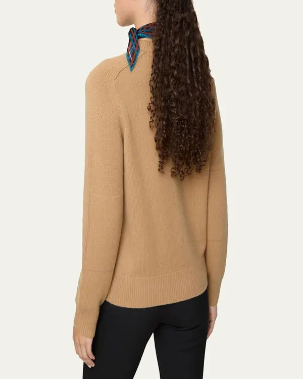 Burberry Clara Cashmere Crewneck Cardigan - Butterscotch
