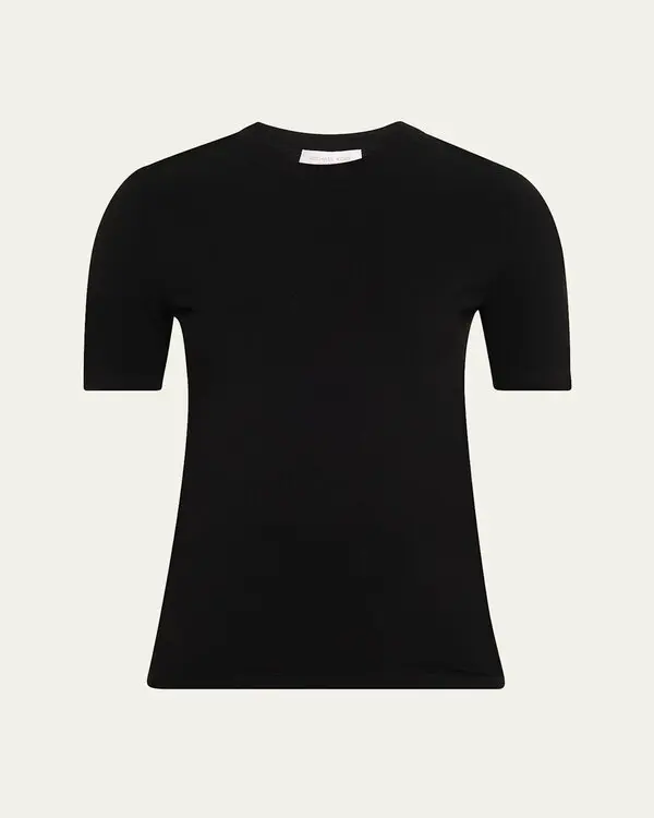 Michael Kors Stretch Viscose Short-sleeve Sweater - Black