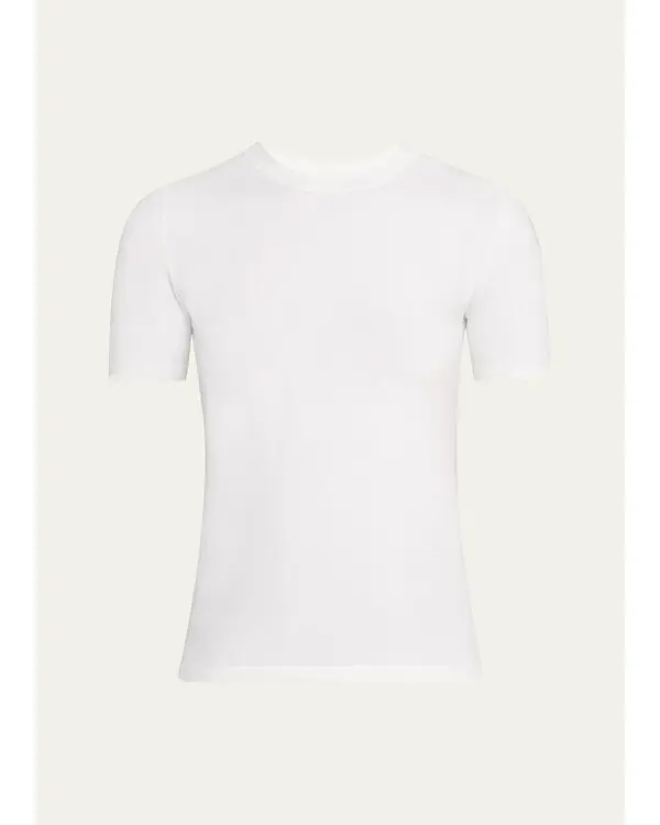 Michael Kors Stretch Viscose Short-sleeve Sweater - Optic Whit