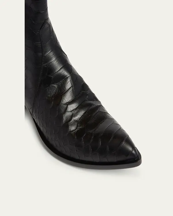 TOM FORD Python-embossed Leather Boots