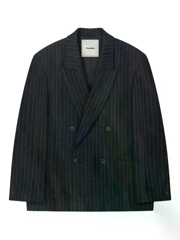 Nanushka Anselm Pinstripe Double-breasted Blazer