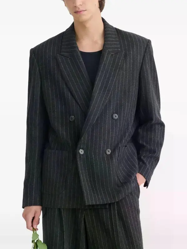 Nanushka Anselm Pinstripe Double-breasted Blazer