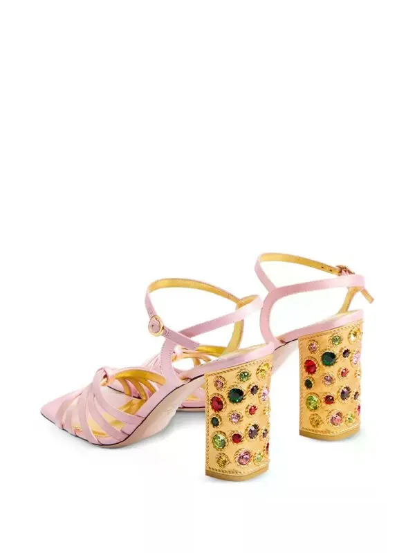 Valentino Garavani Satin Sandals With Crystals
