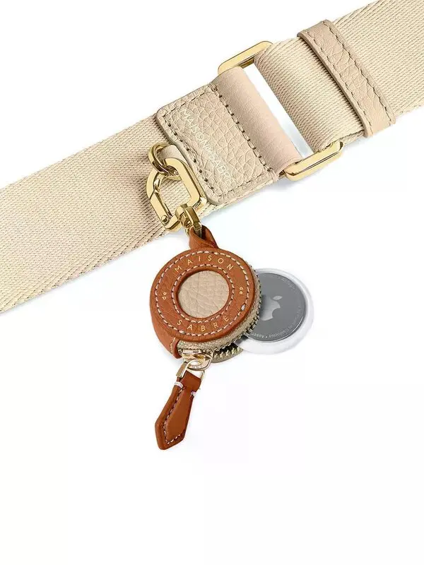 MAISON DE SABRE Leather Air Tag Charm - Brown