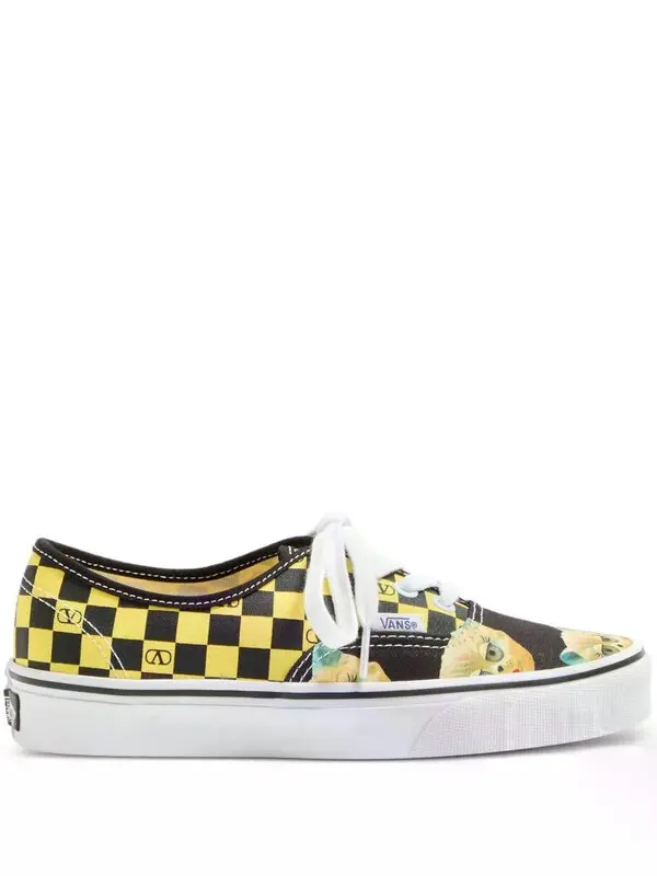 Valentino Garavani Vans X Checkerboard-print Sneakers - Yellow