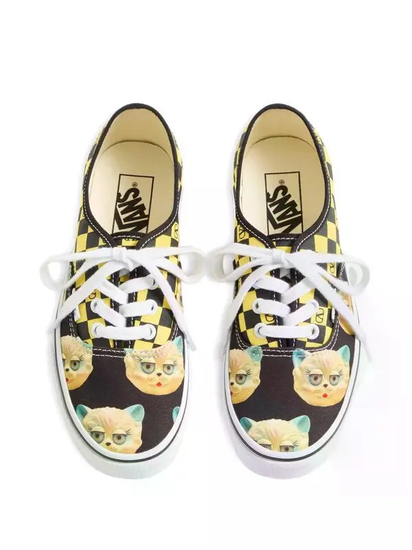 Valentino Garavani Vans X Checkerboard-print Sneakers - Yellow