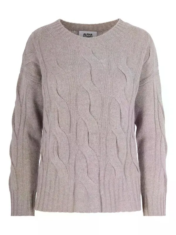 Alpha Studio Cable Knit Sweater