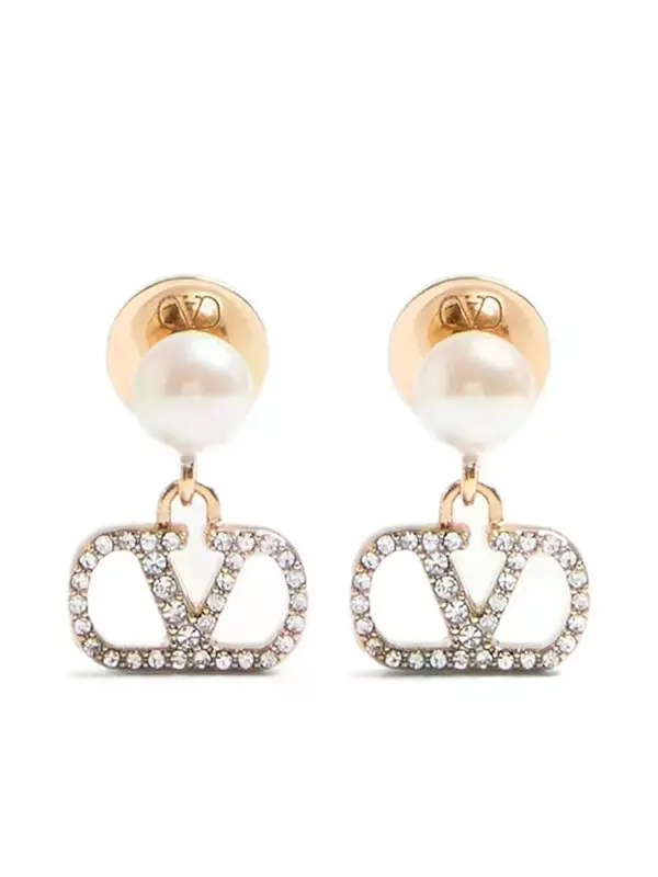 Valentino Garavani Vlogo Earrings - Gold