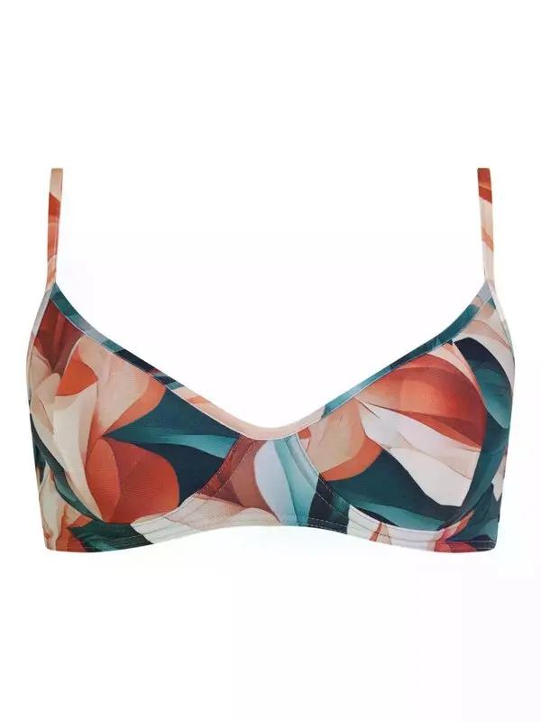 LYGIA & NANNY Fiji Printed Bikini Top - Green