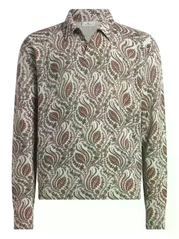 Etro Jacquard Foliage Motif Sweater