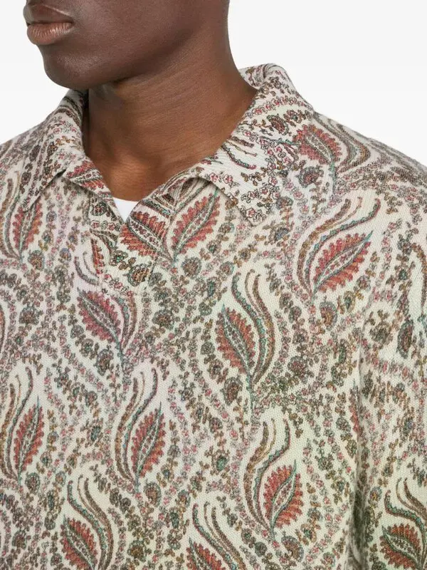 Etro Jacquard Foliage Motif Sweater