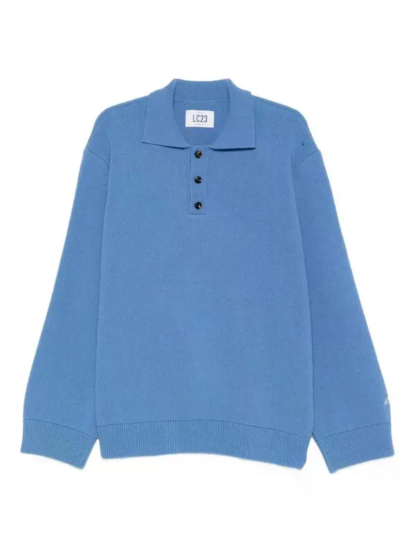 LC23 Button Collar Sweater