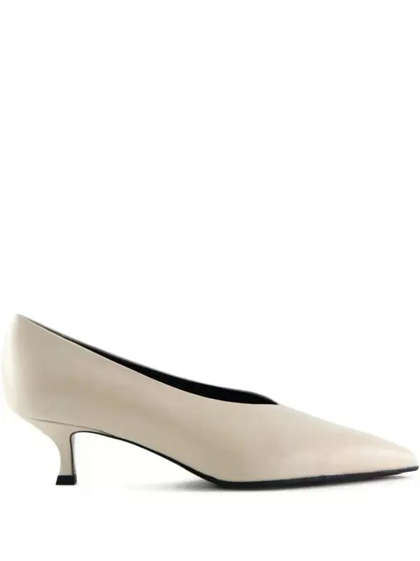 NOTABENE 40mm Gaia Pointed-toe Leather Pumps - Neutrals