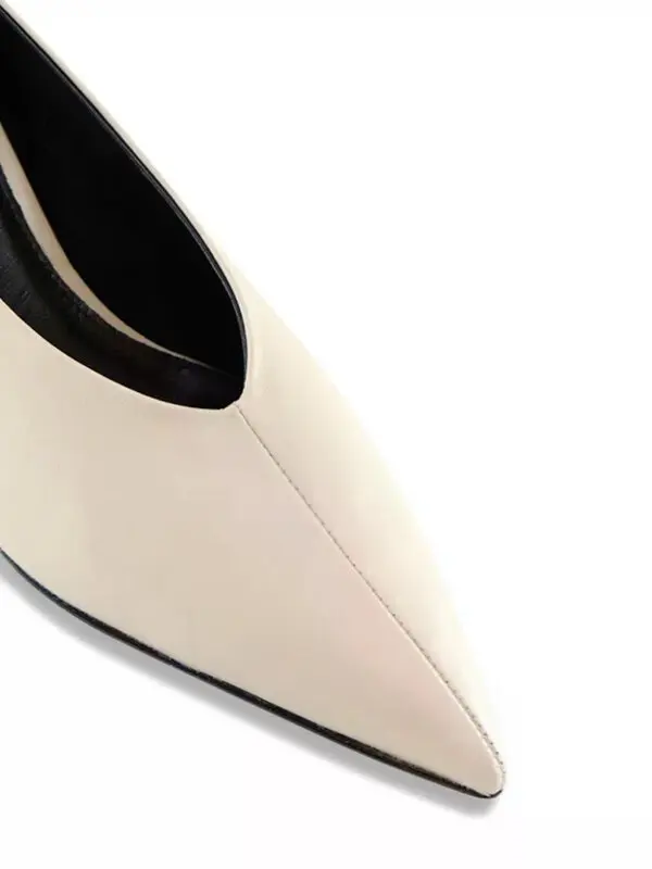 NOTABENE 40mm Gaia Pointed-toe Leather Pumps - Neutrals