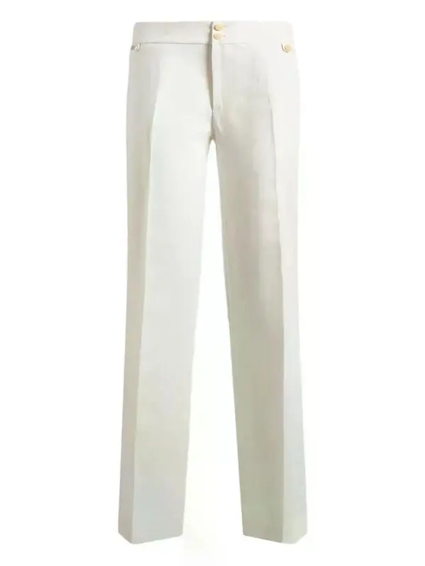 Etro Pegaso Buttons Trousers - White